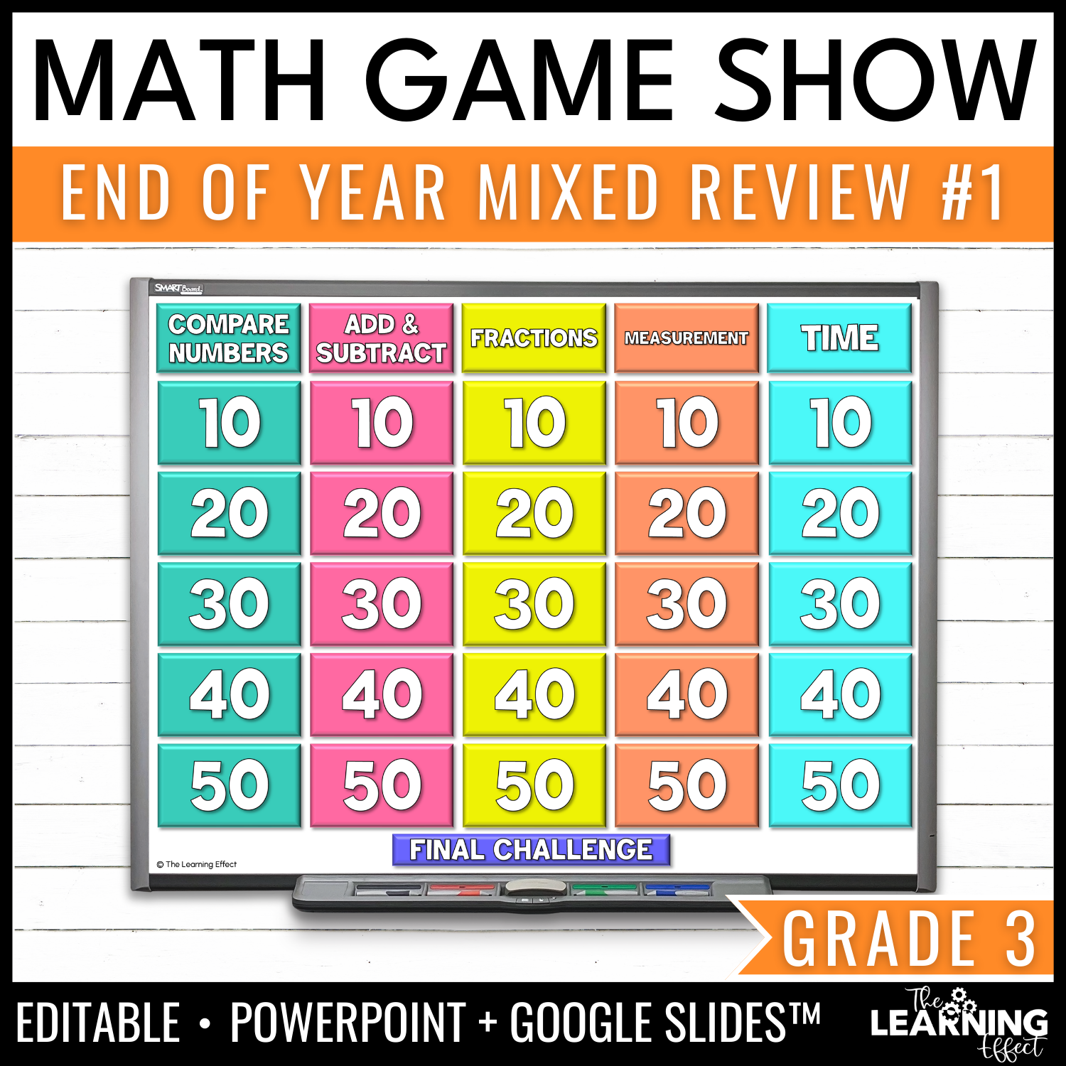3rd Grade Math Review #1 Game Show – The Learning Effect