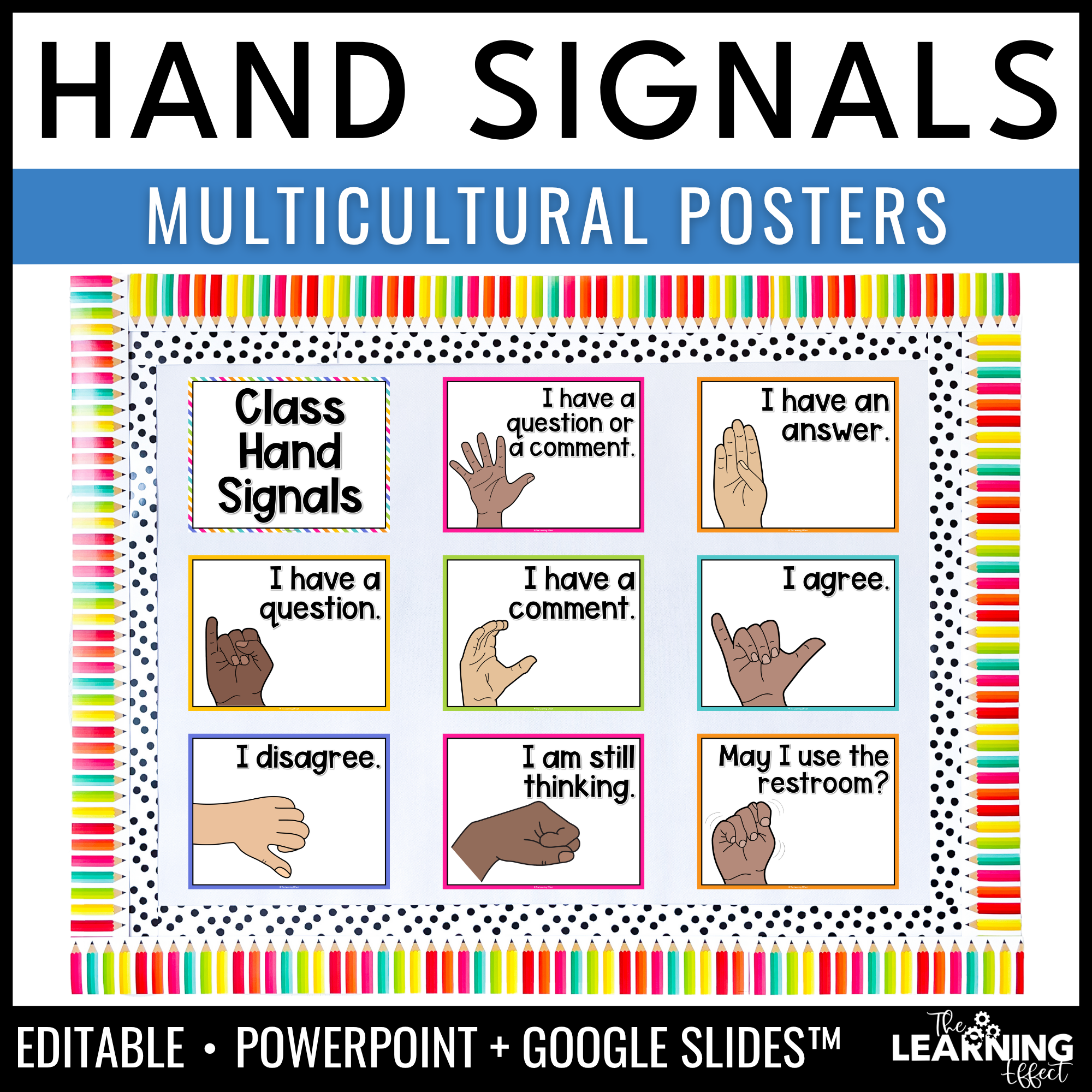 Editable Hand Signal Posters – The Learning Effect