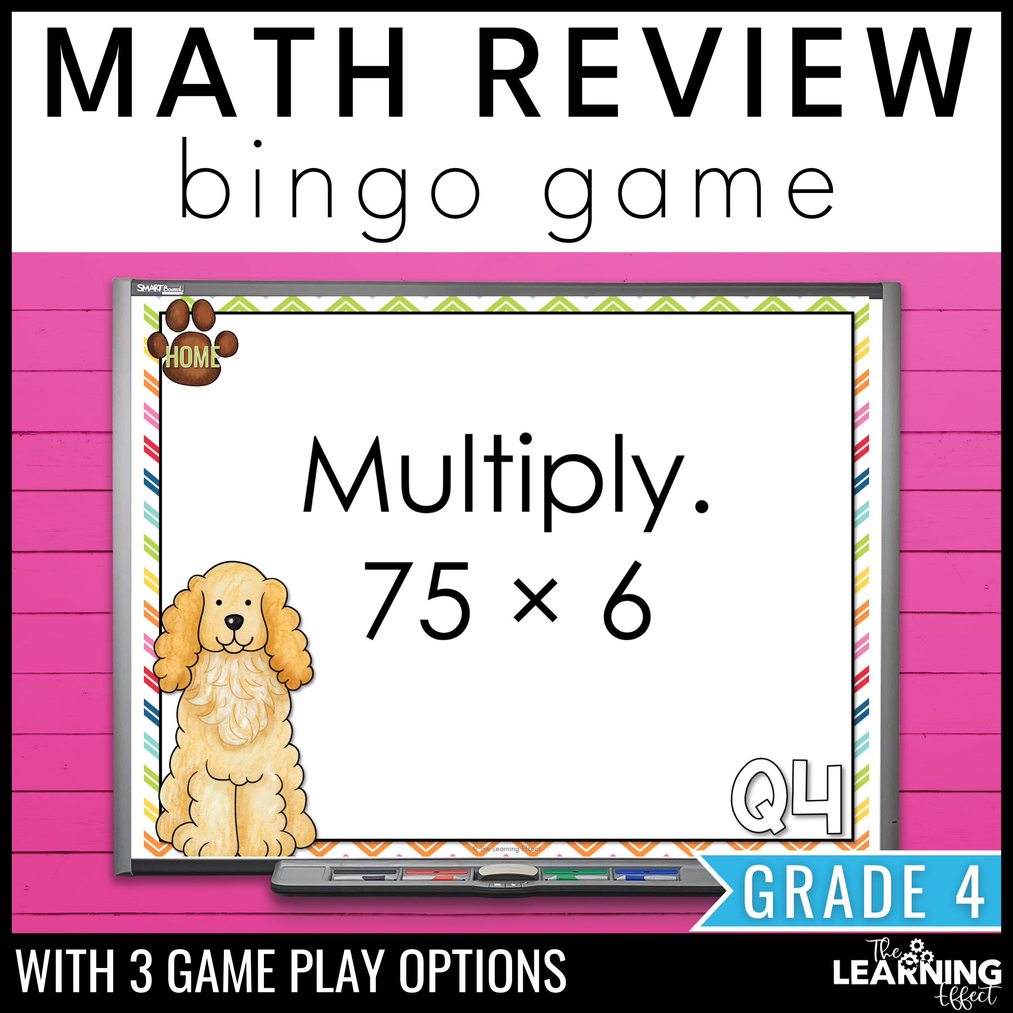 4th Grade Math Review Bingo Game – The Learning Effect