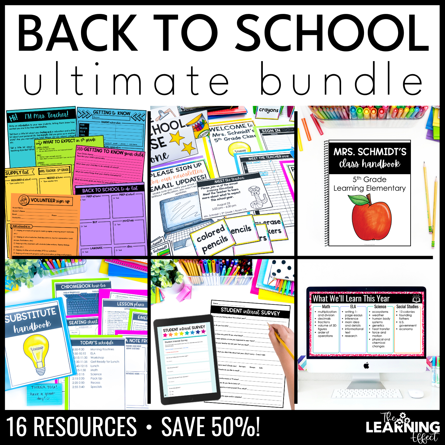 Back to School Forms, Printables, and Editable Templates Bundle – The ...
