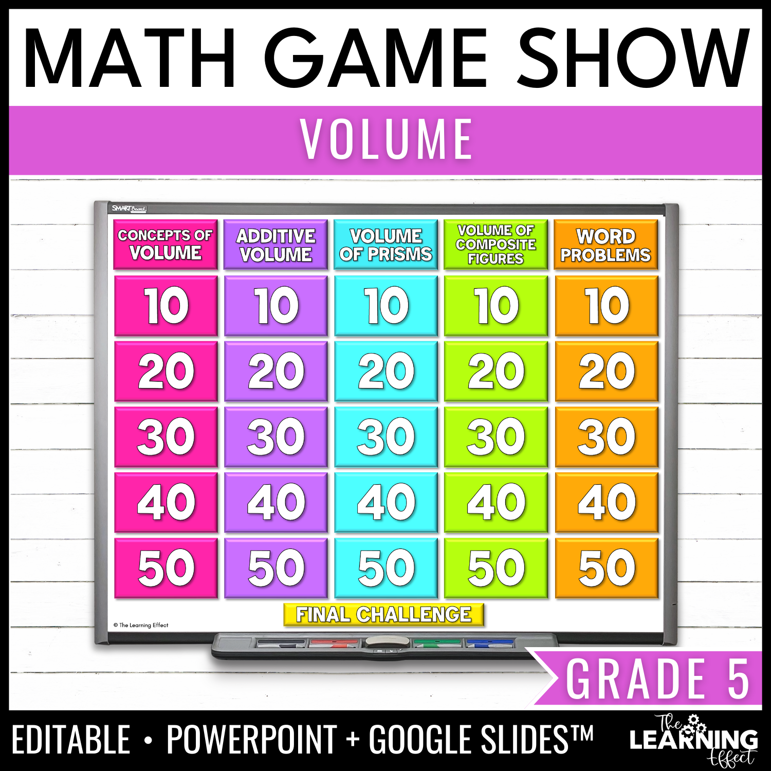 Volume Game Show | 5th Grade – The Learning Effect