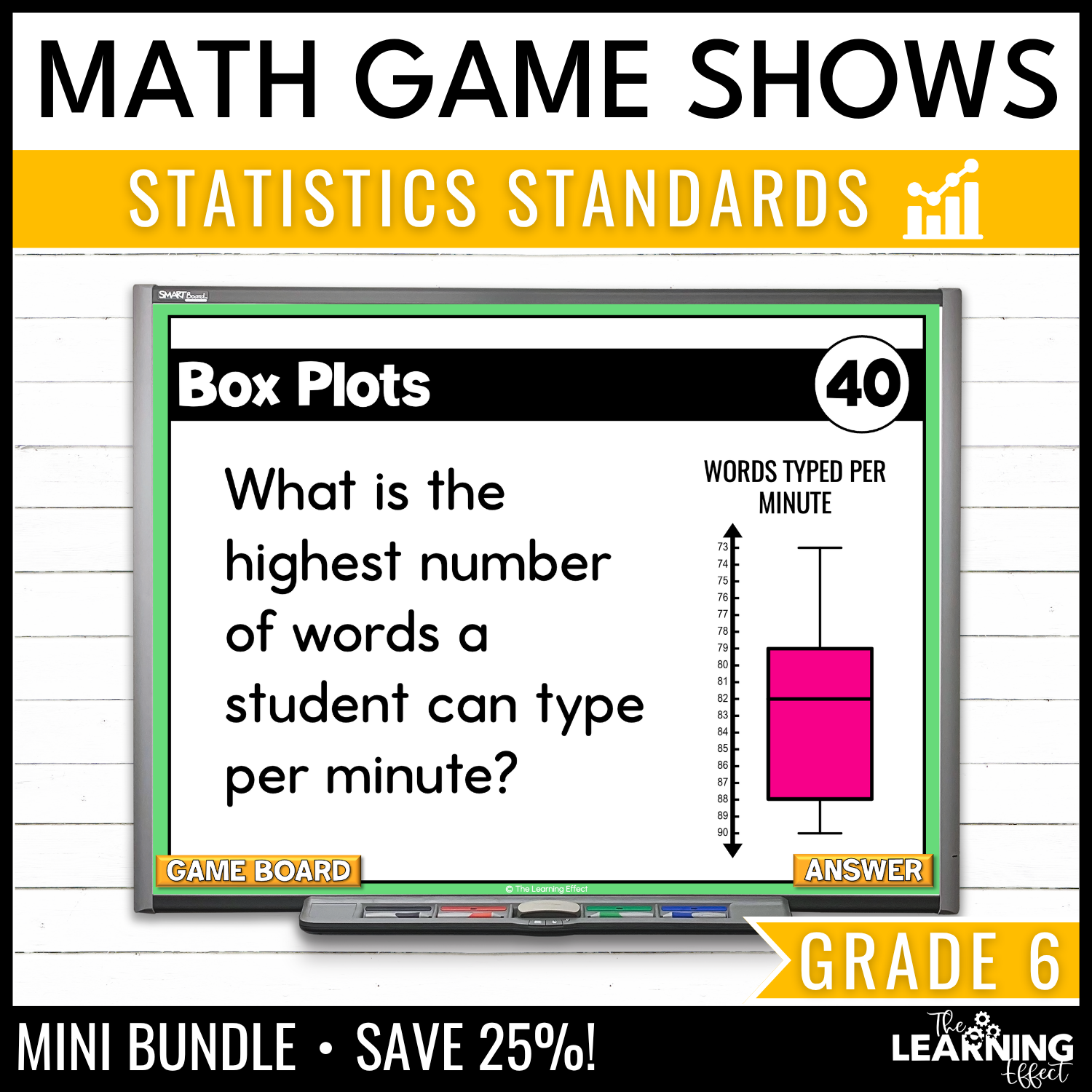 6th Grade Math Data & Statistics Game Shows Bundle – The Learning Effect